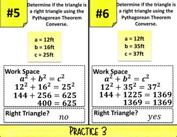 Converse Of The Pythagorean Theorem Digital Notes Quiz GOOGLE