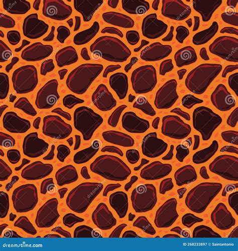 Cartoon Game Texture Lava Surface Seamless Pattern Game Asset Walls And Environment Background