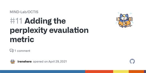 adding the perplexity evaulation metric · issue 11 · mind lab octis