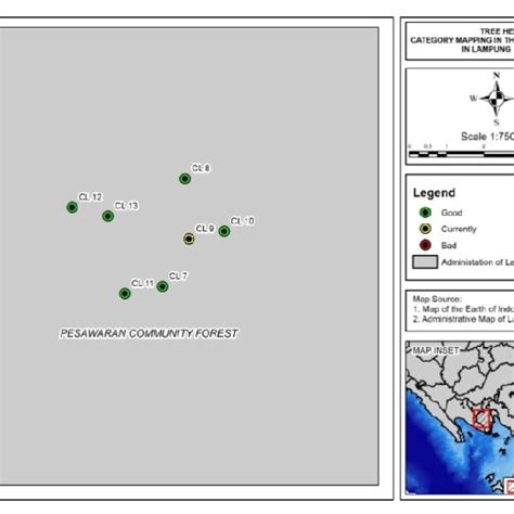 Distribution Map Of Tree Health Categories In Cluster Plots In The