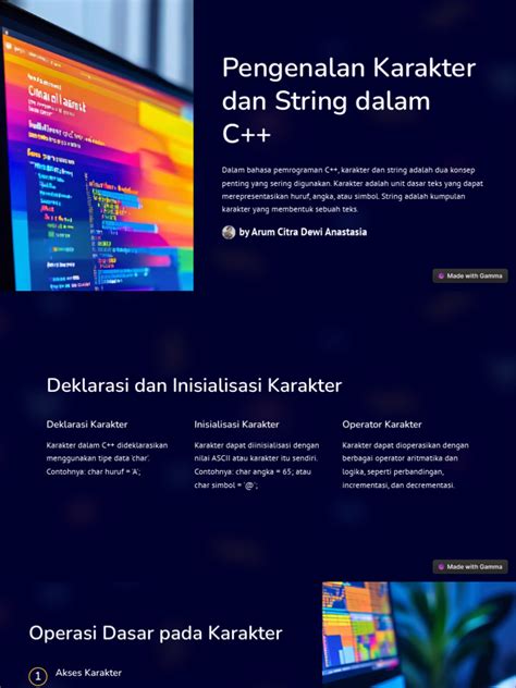 Pengenalan Karakter Dan String Dalam C Pdf
