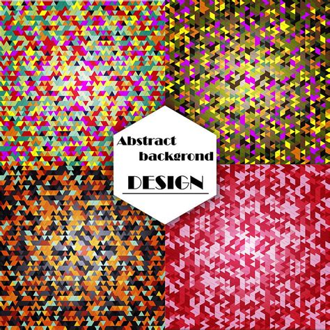 추상 삼각형 패턴 배경 벡터의 집합 Ai Eps Uidownload