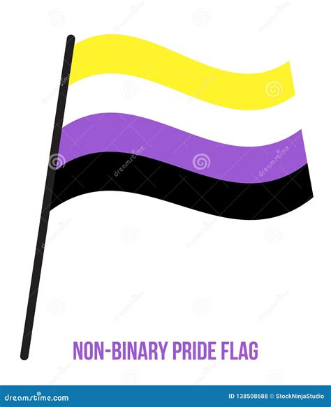 Non Binary Pride Flag Symbol Of Lgbt Community Vector Flag Sexual