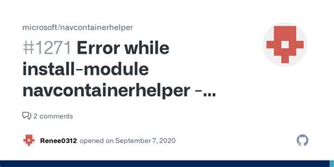 Error While Install Module Navcontainerhelper Force Issue Microsoft