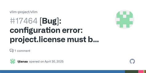 Bug Configuration Error Projectlicense Must Be Valid Exactly By One Definition 2 Matches