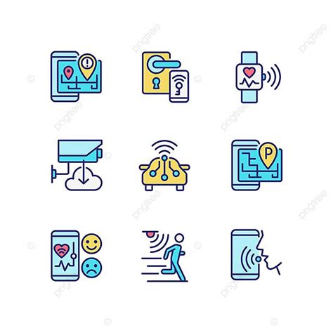 Iot Set Of Pixelperfect Rgb Color Icons Set Illustration Iot Vector Set Illustration Iot Png