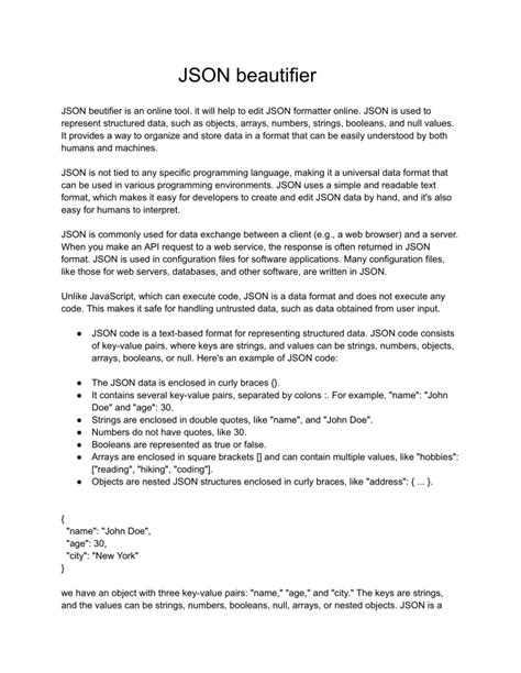 Ppt Json Beautifier Powerpoint Presentation Free Download Id12606482