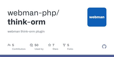 github webman php think orm webman think orm plugin