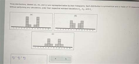 Solved Three Distributions Labeled A B And C Are