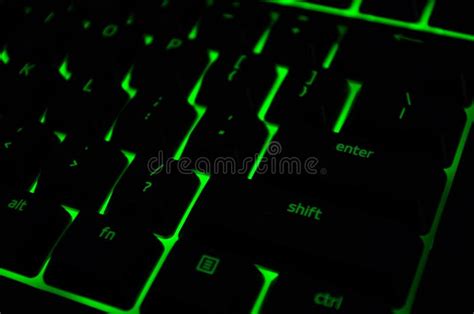 Red Backlight Backlit On Laptop Or Keyborad Computer Of Gaming In The Dark Computer Laptop