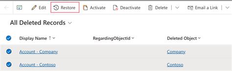 Dataverse Restore Deleted Table Records Preview Rajeev Pentyala