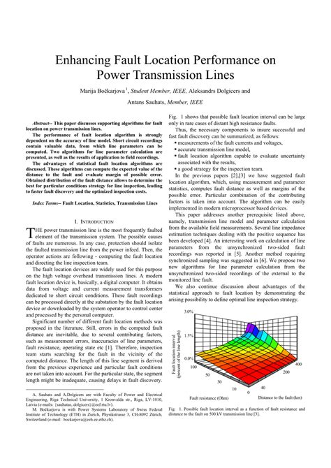 Pdf Enhancing Fault Location Performance On Power Transmission Lines