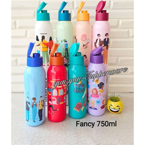 Tupperware Fancy Eco Bottle 750ml With Fliptop Cap Shopee Singapore