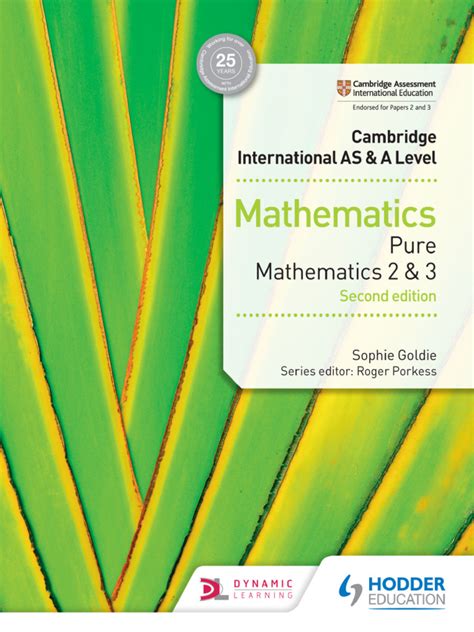 Cambridge International As And A Level Mathematics Pure Mathematics 2 And 3 Second Edition By