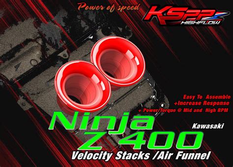 Kawasaki Ninjaz400 Kspp High Flow Velocity Stacks 18 25