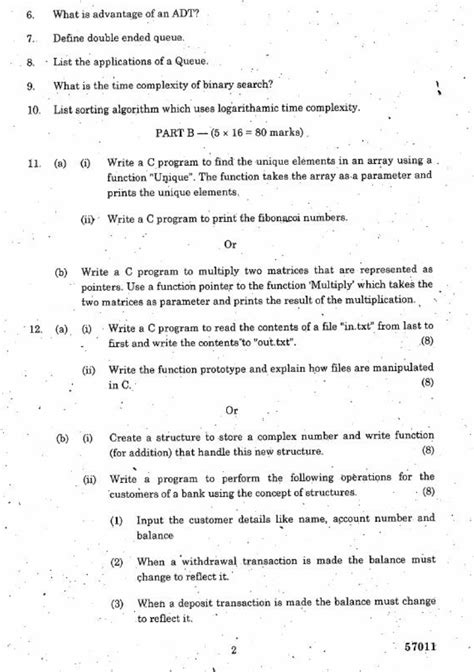 Cs6202 Programming And Data Structures I 2014 Question Paper
