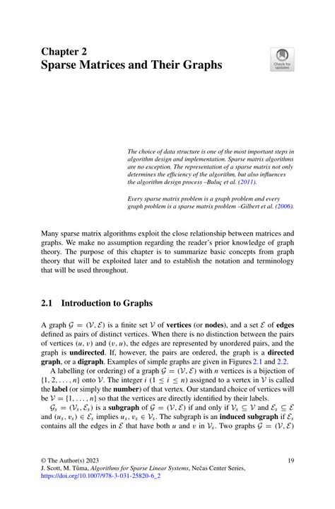 Pdf Sparse Matrices And Their Graphs