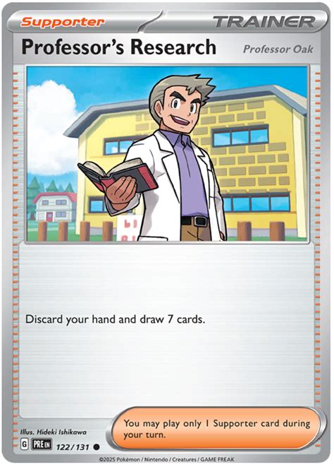 Professors Research [professor Oak] Prismatic Evolutions 122 Pokemon Card