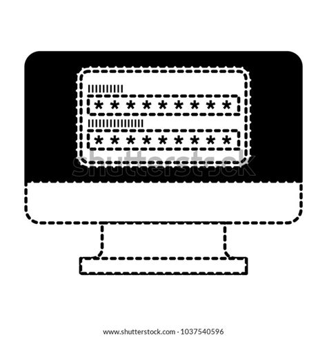 Screen Computer Password Login Access Vector Stock Vector Royalty Free