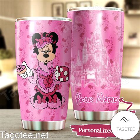 Personalized Minnie Mouse Castle Pink Tumbler Tagotee