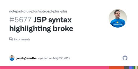 Jsp Syntax Highlighting Broke · Issue 5677 · Notepad Plus Plusnotepad