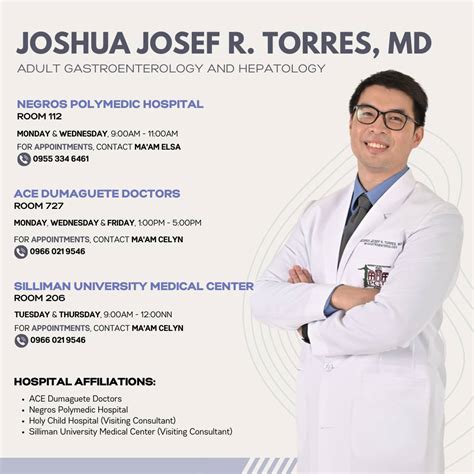 Dr Joshua Josef Torres • Gastroenterologist Dumaguete City