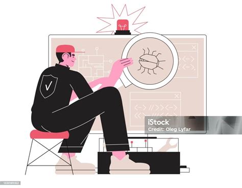 Man Fix Computer Or Laptop Deleting Malware Virus Bug Or System Error