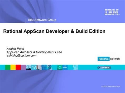Ibm Rational Appscan Product Overview Ppt