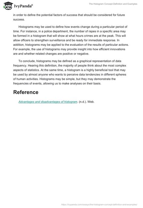 The Histogram Concept Definition And Examples 596 Words Essay Example