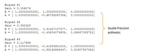 implementing biquad iir filters with the asn filter designer and the arm cmsis dsp software