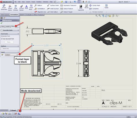 All Drawing Dimensions The Wrong Colour See If The Solidworks Colour Display Mode Is Enabled