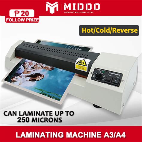 A3a4 Laminator Machine Hotcoldreverse 220v Heavy Duty Laminating