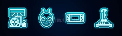 Set Line Racing Simulator Cockpit Alien Portable Video Game Console And Joystick For Arcade