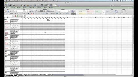 Mrp Excel Template