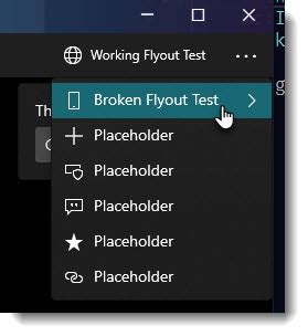 Flyout Appears Behind CommandBar Overflow Issue 4829 Microsoft
