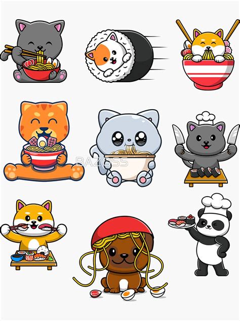 Miso The Cat In A Bowl Of Miso Soupmiso Sticker For Sale By Bazoss