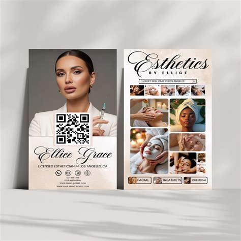 Esthetician Business Card Esthetician Instagram Business Social Media