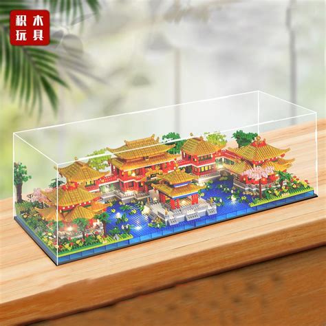 兼容乐高大号北京圆明园故宫拼装建筑模型积木玩具成年人普通塑料积木