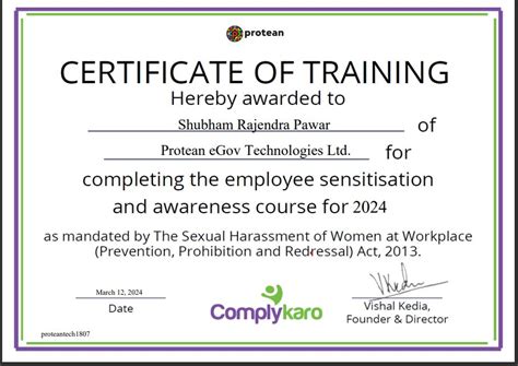 Shubham Pawar On Linkedin Recently Completing The Employee