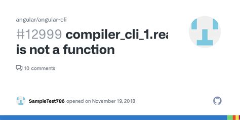 Compilercli1readconfiguration Is Not A Function · Issue 12999 · Angularangular Cli · Github