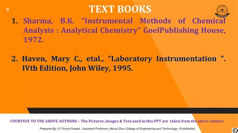 analytical methods and instrumentation syllabus ppt