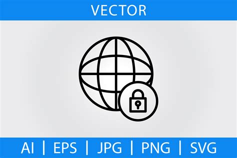 Vector Internet Security Outline Icon Graphic By Sam Designs · Creative Fabrica