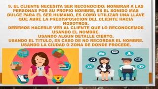 Unidad Vi Comprension De Las Necesidades De Los Clientes Y Su