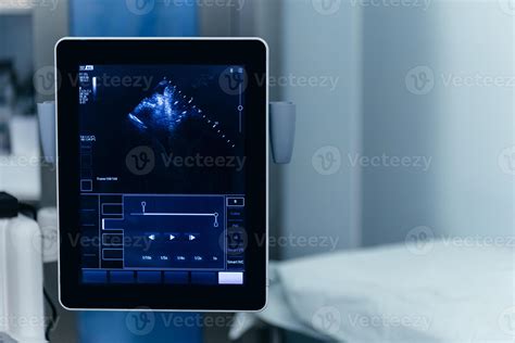 Close Up Ultrasound Image On The Monitor In Operating Room During Surgery Ultrasound Scan