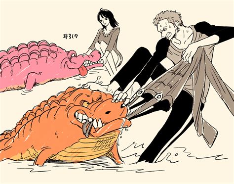 Nico Robin And Roronoa Zoro One Piece Drawn By Hatch Cco Danbooru