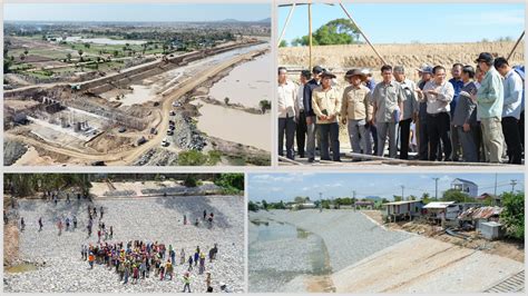 វឌ្ឍនភាពគម្រោងរំដោះទឹកនិងពង្វាងទឹកចេញពីភ្នំពេញ ក្នុងខេត្តកំពង់ស្ពឺ ៦៥ ខណៈ ខេត្តកណ្តាល ៩៥