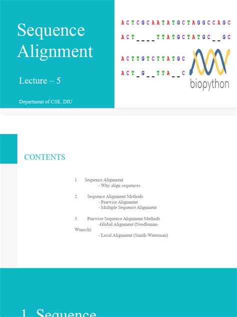 Lecture 41 And 42 Sequence Alignment Global And Local Pdf Sequence Alignment