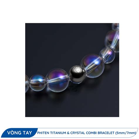Vòng Tay Phiten Titanium And Crystal Combi 5mm 7mm Japan Health Beauty Co Ltd
