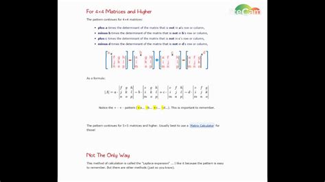 4X4 How To Determinant Of 4x4 Matrix