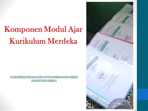 Komponen Modul Ajar Kurikulum Merdeka Kakek Guru Esde